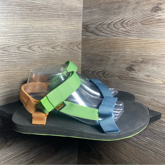 Teva | Shoes | Teva Original Universal Hiking Sandals Green Blue Orange ...